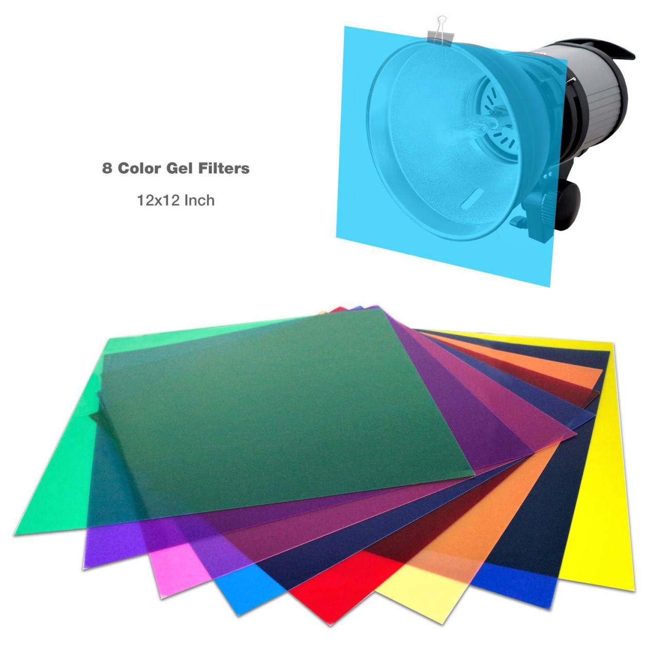 Filter Gel 12inch 8 Colors - Laor Laor Camera Shop ល្អល្អ ហាងលក់ម៉ាស៊ីនថត